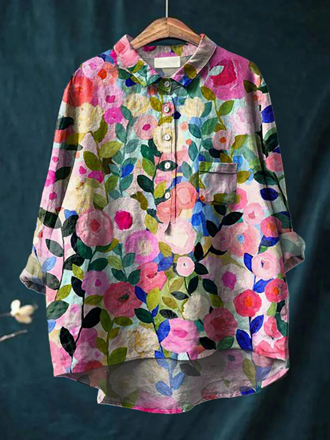 Colorful Spring Floral Garden Women's Casual Shirt – Annalise Melbourne