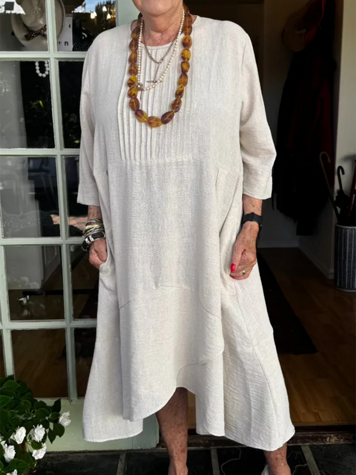 Accordion Pleated Irregular Hem Dress – Annalise Melbourne